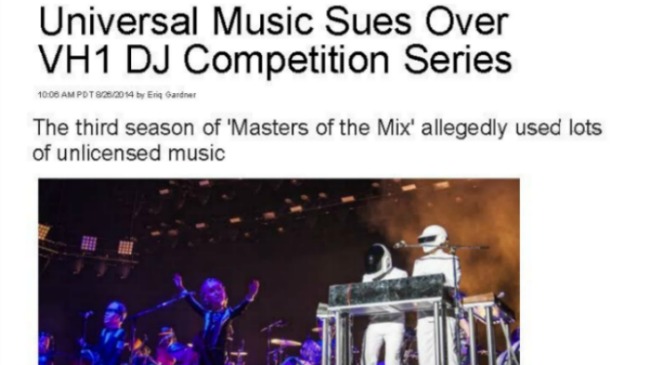 Universal Music Sues Over VH1 DJ Competition Series – Miller Barondess